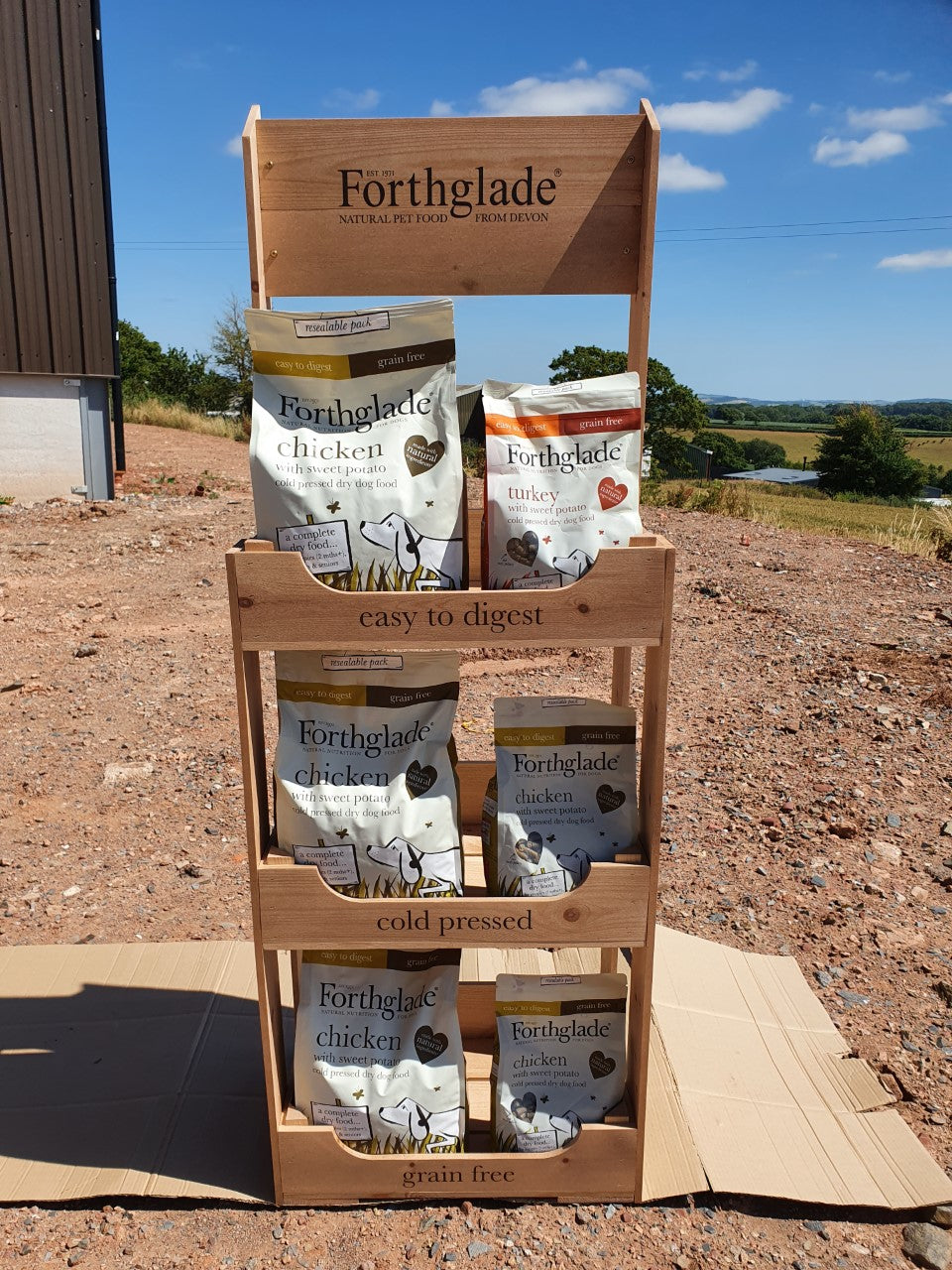 Flat Branded Half Crate Shelving Unit (3 Shelves) - Devon Crates